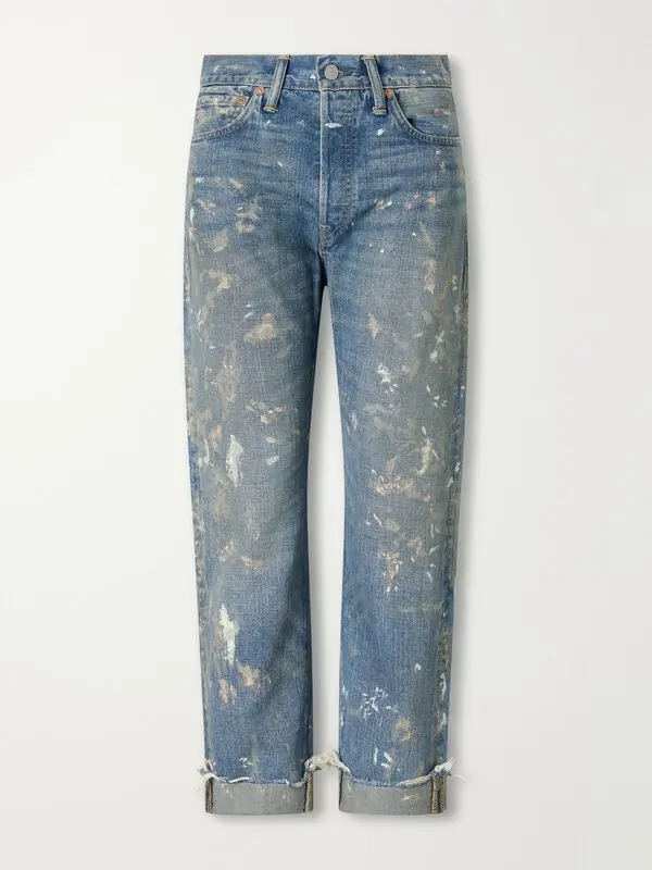 Ralph Lauren Paint-splattered Boyfriend Jeans