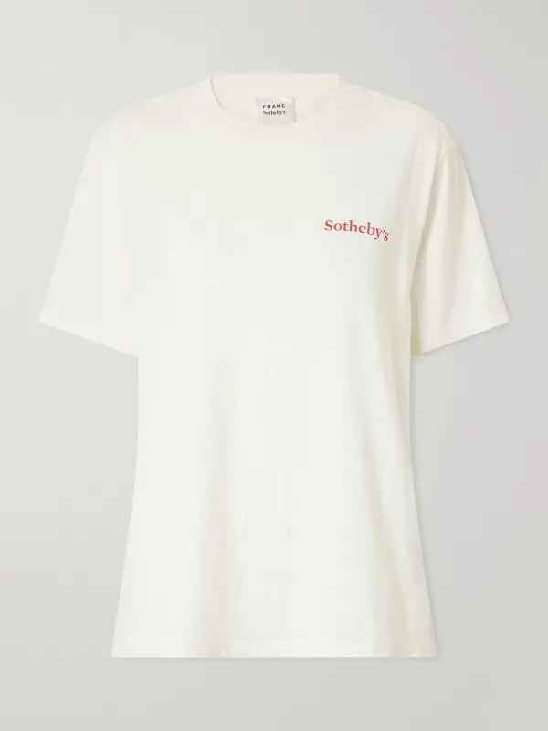 FRAME Sotheby's Printed Cotton-jersey T-shirt