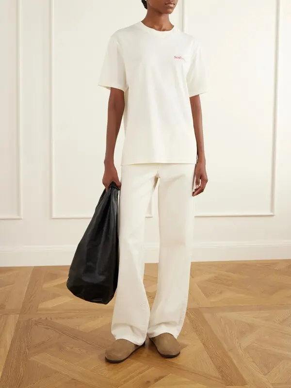 FRAME Sotheby's Printed Cotton-jersey T-shirt