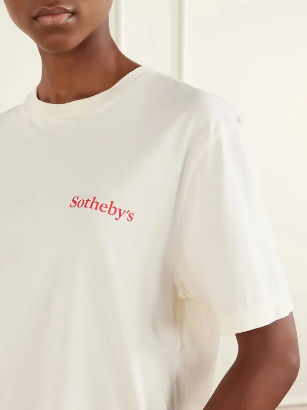 FRAME Sotheby's Printed Cotton-jersey T-shirt