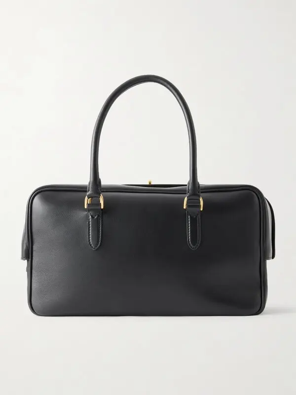 Balenciaga Le 7 Leather Bowling Shoulder Bag