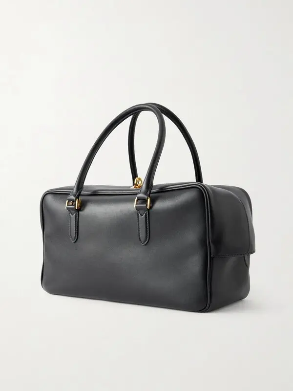 Balenciaga Le 7 Leather Bowling Shoulder Bag