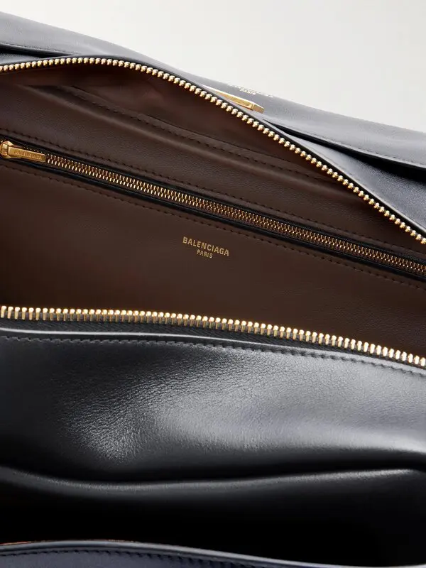 Balenciaga Le 7 Leather Bowling Shoulder Bag