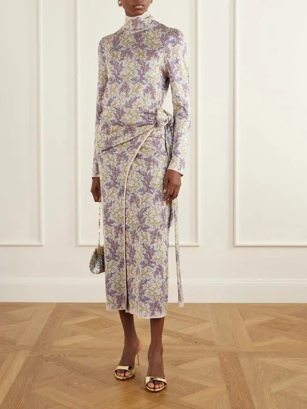 Rabanne Wrap Jacquard Midi Skirt