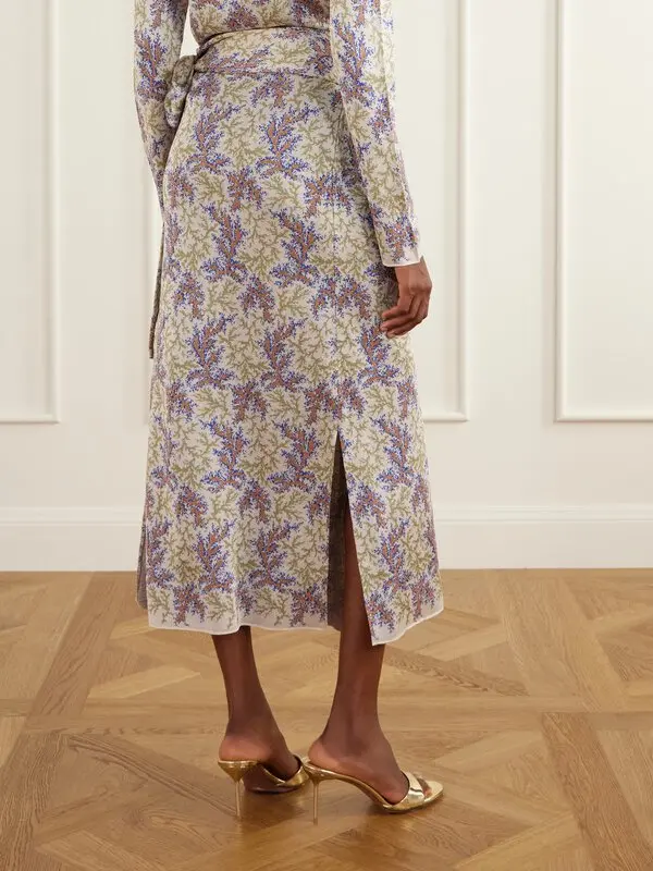 Rabanne Wrap Jacquard Midi Skirt