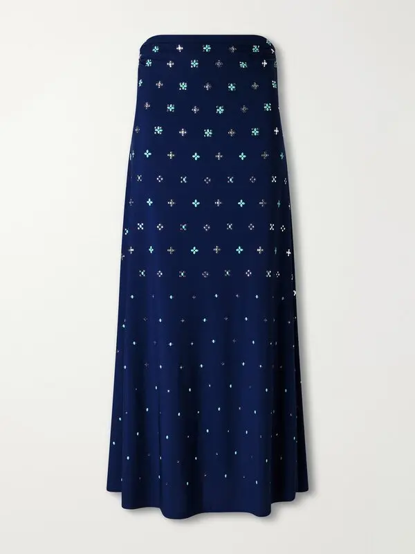 Rabanne Embellished Stretch-jersey Maxi Skirt