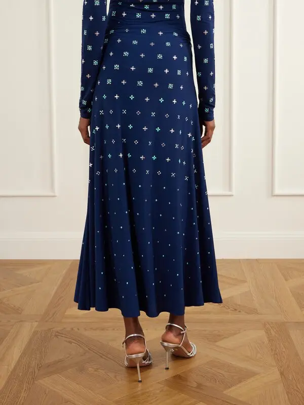 Rabanne Embellished Stretch-jersey Maxi Skirt