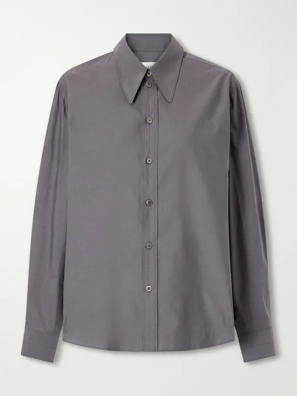 LEMAIRE Cotton And Silk-blend Poplin Shirt