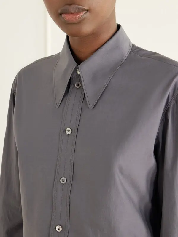 LEMAIRE Cotton And Silk-blend Poplin Shirt