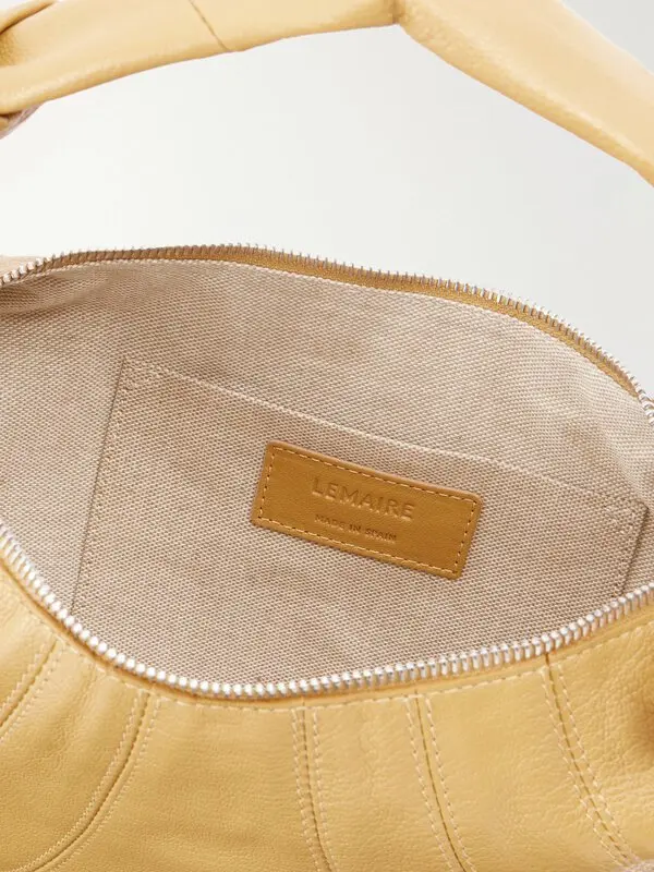 LEMAIRE Fortune Croissant Paneled Leather Shoulder Bag