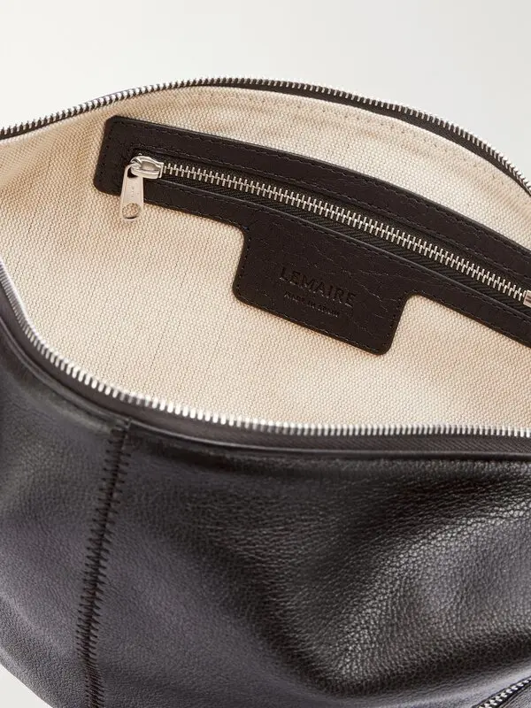 LEMAIRE Quiver Clip Mini Paneled Full-grain Leather Shoulder Bag