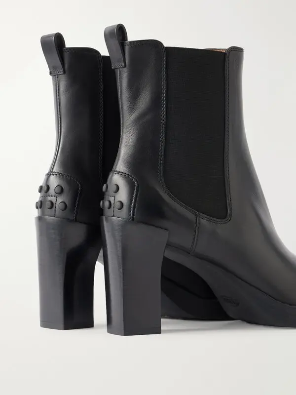 TOD'S Tronchetto Elastico 80 Leather Ankle Boots