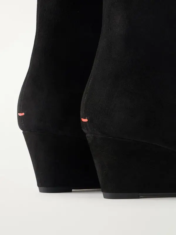 AeydĒ Mia Cap 55 Suede Ankle Boots - Black