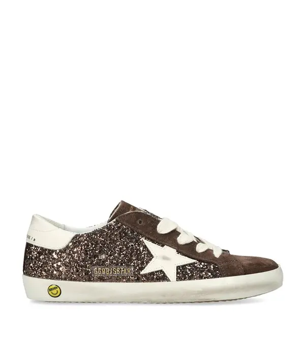 GOLDEN GOOSE Glitter Super-star Sneakers - Brown