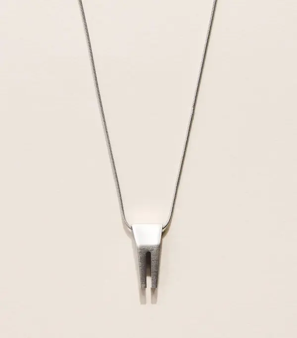 Rick Owens Brass Mini Open Trunk Necklace - Silver