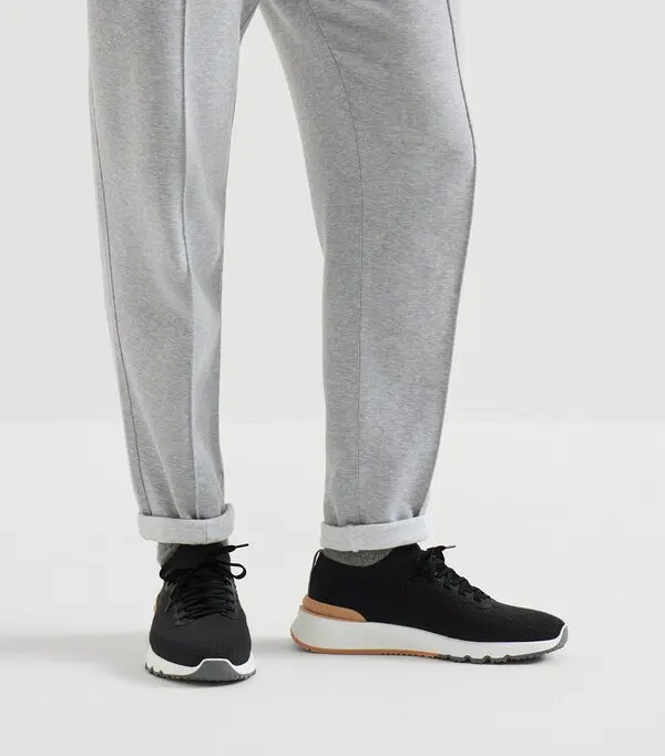 Brunello Cucinelli Cotton Knitted Sneakers