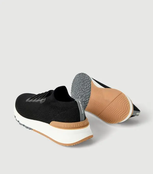 Brunello Cucinelli Cotton Knitted Sneakers