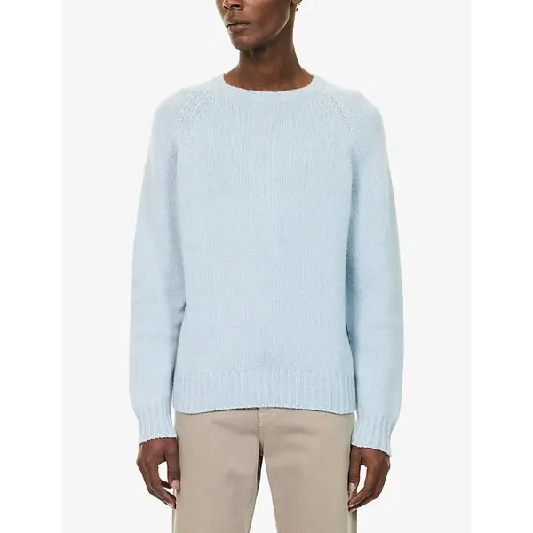 UMIT BENAN Milano Crew-neck Cashmere Jumper - Light Blue