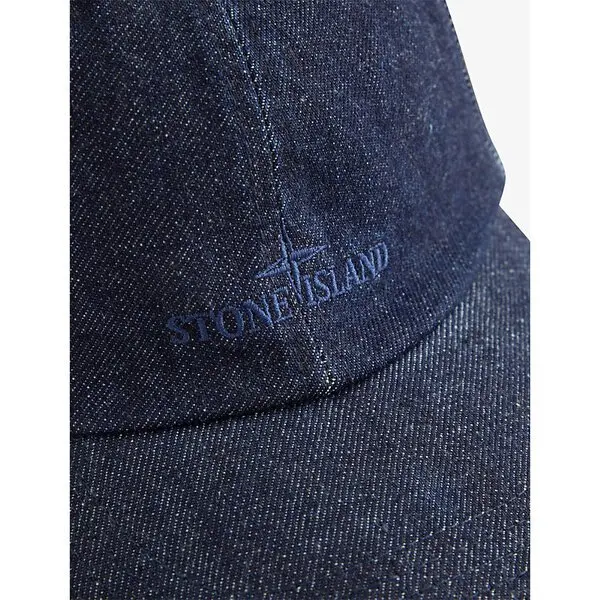 Stone Island Brand-embroidered Denim Cap