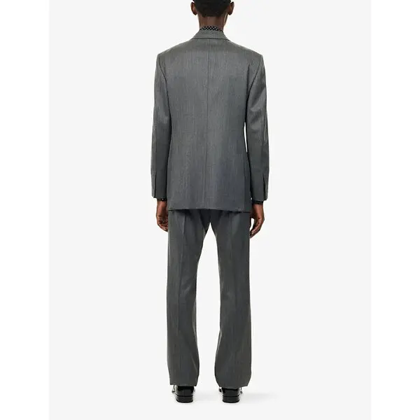 TOM FORD Double-breasted Peak-lapel Wool Suit