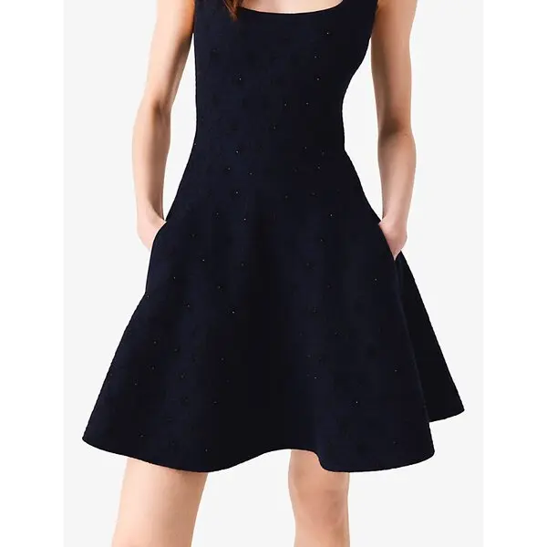 Maje Sequin-embellished Jacquard Woven Mini Dress