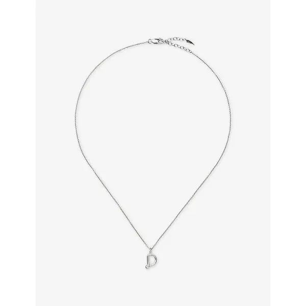 MISSOMA Curly Molten Mini Initial D -plated Sterling- Necklace - Silver
