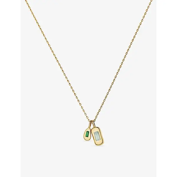 MISSOMA Molten Gemstone Bean 18ct -plated Brass Pendant Necklace