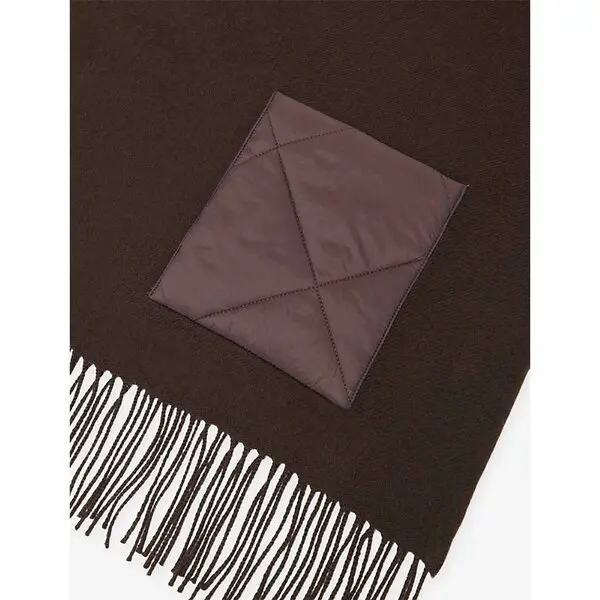 Maje Hooded Fringed-hem Wool Scarf