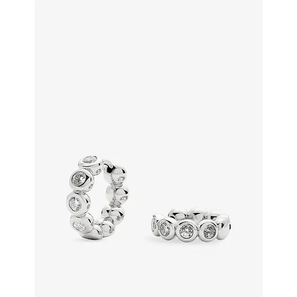 MISSOMA Tennis Small Sterling-plated Brass Hoop Earrings - Silver