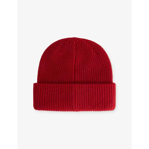 DUKE + DEXTER Logo Embroidered Wool Beanie Hat