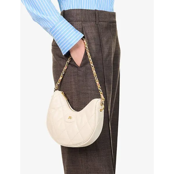 Burberry Horseshoe Chain Leather Shoulder Bag