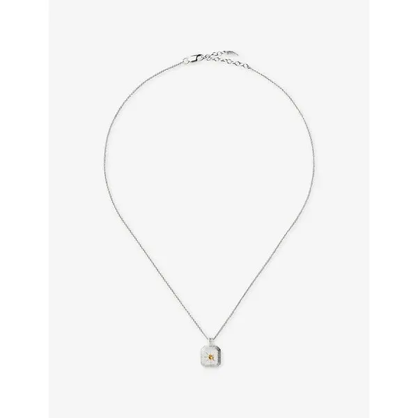 MISSOMA November Birthstone Sterling And Crystal Pendant Necklace - Silver