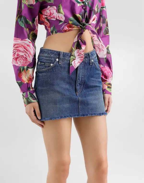 Dolce & Gabbana Multi-coloured Denim Miniskirt