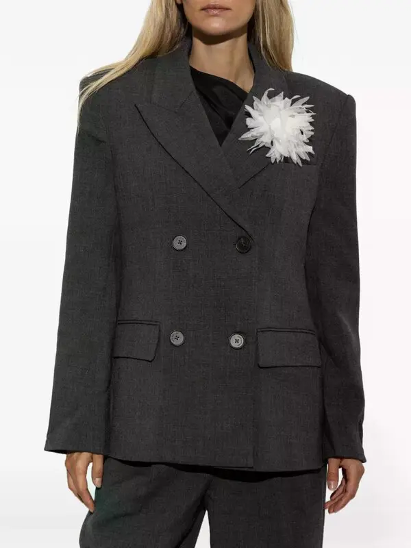 SELF-PORTRAIT Double-breasted Flower Blazer