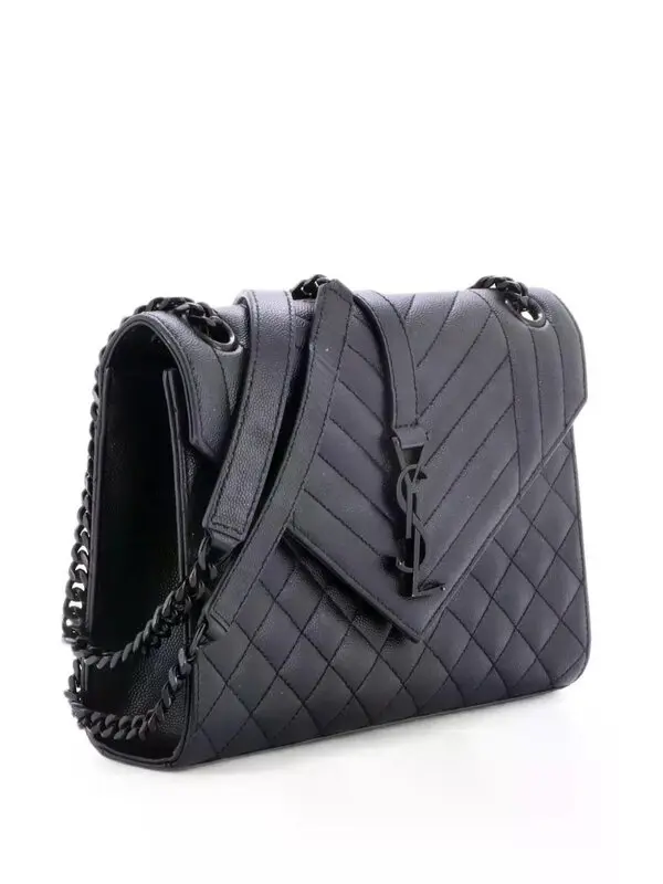 Saint Laurent Classic Monogram Envelope Satchel Mixed Matelassé Leather Medium Shoulder Bag