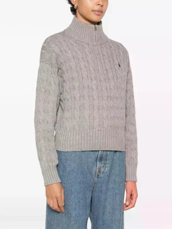 Polo Ralph Lauren Cable-knit Quarter-zip Sweater