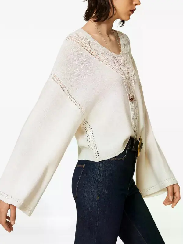 TWINSET Punched Wool-blend Wide Jumper