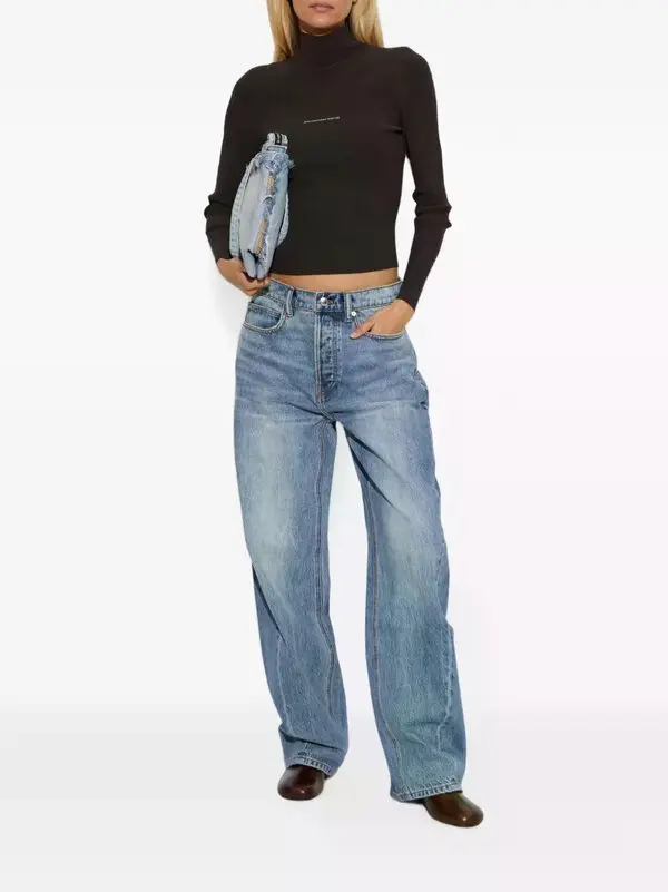 Alexander Wang Logo-print Ribbed Sweater