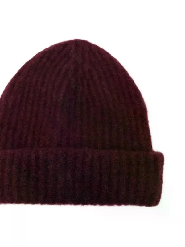ROBERTO COLLINA Ribbed-knit Beanie Hat - Red