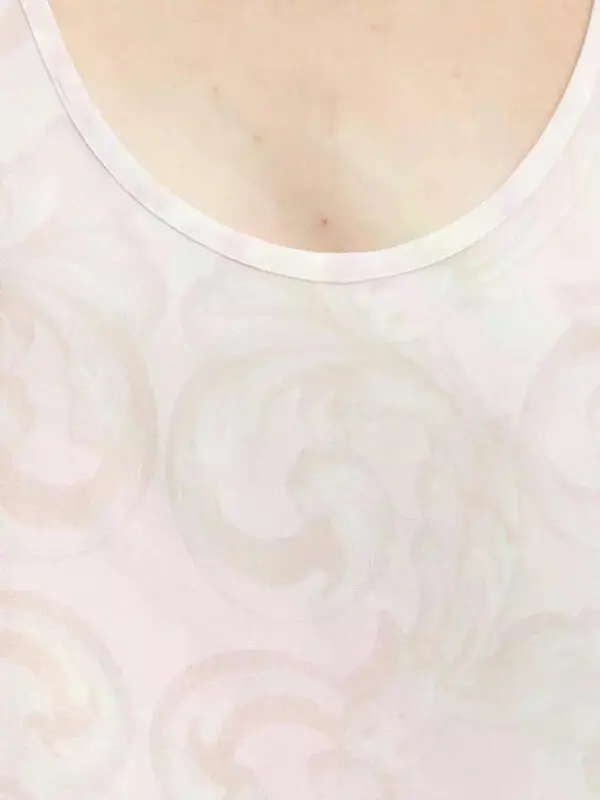 SILVIAN HEACH Patterned Scoop-neck Blouse