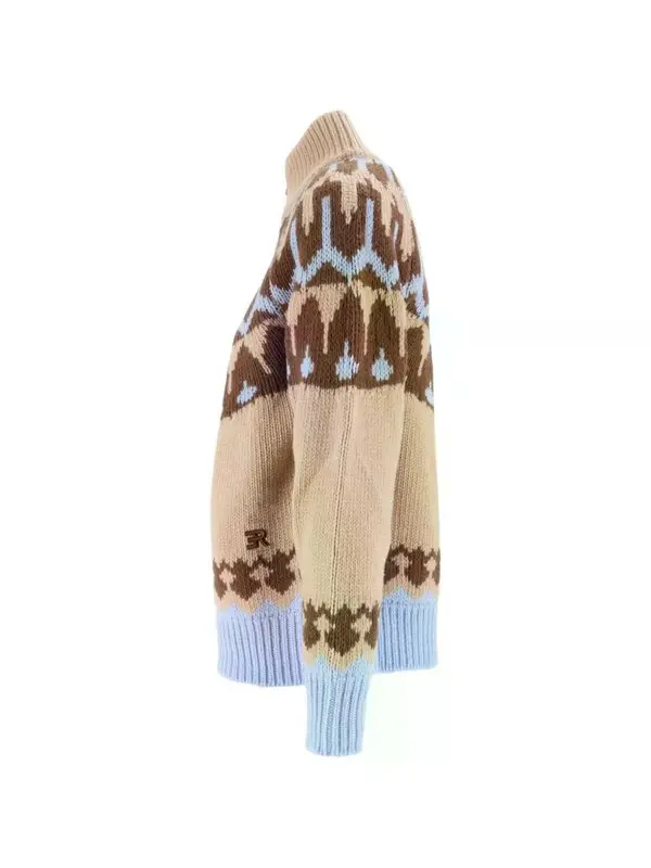 Ermanno Scervino Fair Isle Zip-up Cardigan