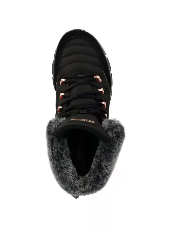 Sketchers Fur Trim Quilted Sneakers