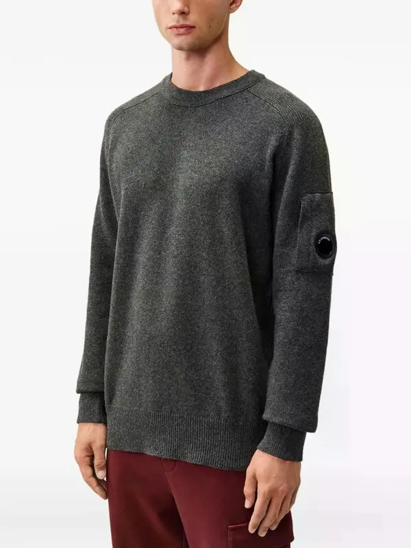 C.P. COMPANY Lambswool Lens Crewneck Sweater