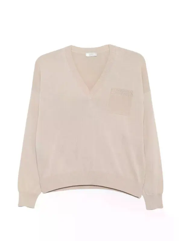 Peserico V-neck Pocket Sweater