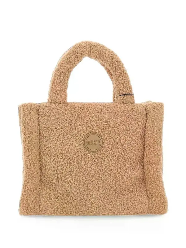 COLMAR Teddy-effect Logo-patch Tote Bag