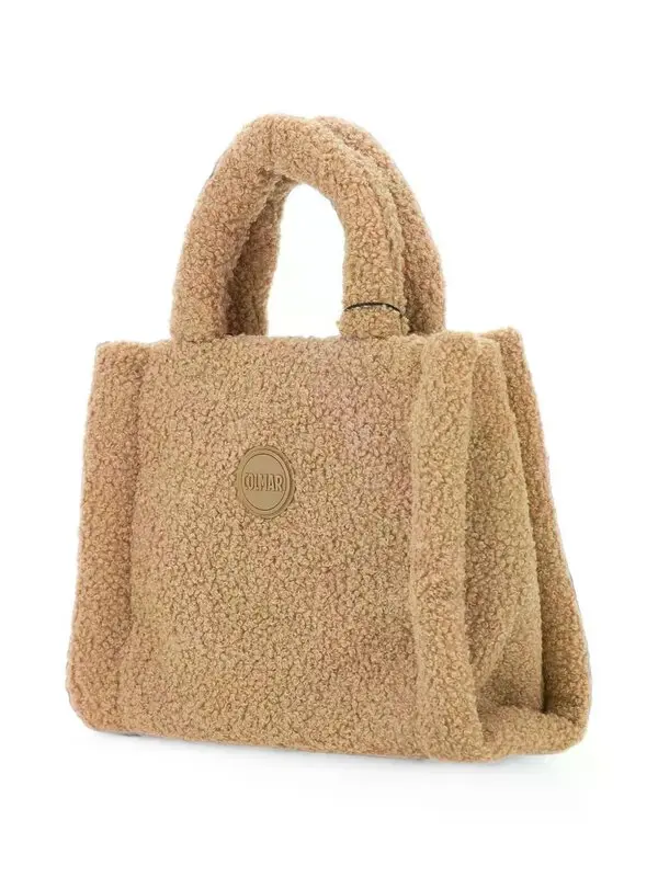 COLMAR Teddy-effect Logo-patch Tote Bag