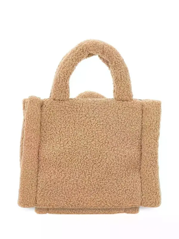 COLMAR Teddy-effect Logo-patch Tote Bag - Neutrals