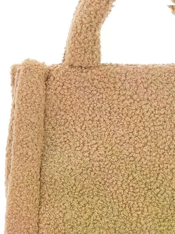 COLMAR Teddy-effect Logo-patch Tote Bag - Neutrals