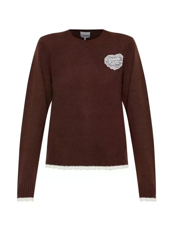 GANNI Wool Crewneck Jumper