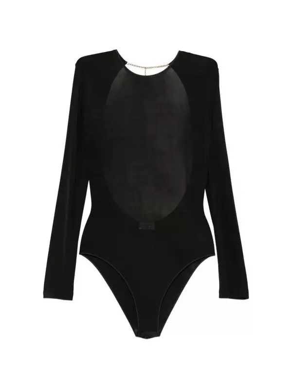 Saint Laurent Open-back Logo-pendant Bodysuit